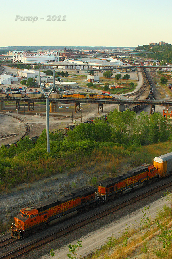 BNSF and UP Train Meet